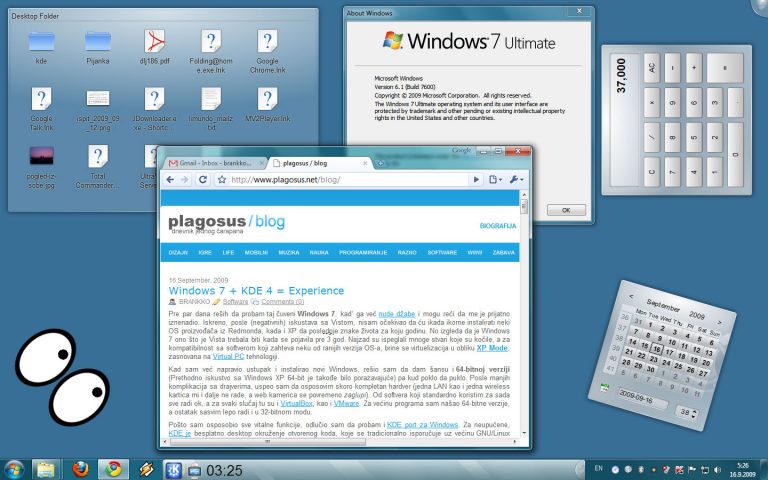 Windows 7 + KDE 4 = Experience / plagosus / blog